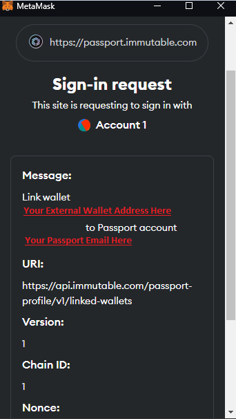 Connecting an External Wallet to Immutable Passport – Guild of Guardians